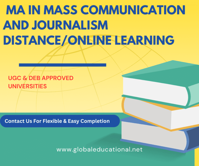 MA in Mass Communication and Journalism Distance Learning